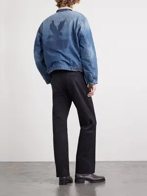 CHERRY LOS ANGELES Corduroy-trimmed Denim Work Jacket - Blue