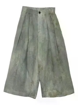 UMA WANG Pleated Flared Trousers