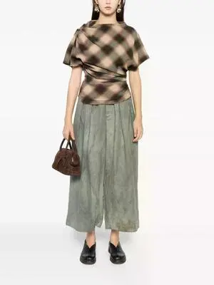 UMA WANG Pleated Flared Trousers
