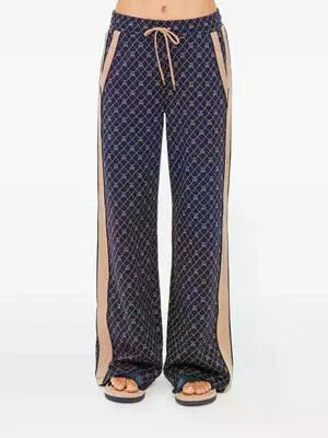 The Upside Ezra Patterned Flared Trousers