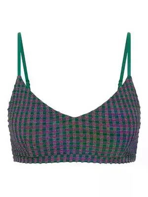 The Upside Aliki Ballet Check-pattern Bra