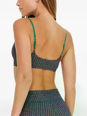The Upside Aliki Ballet Check-pattern Bra
