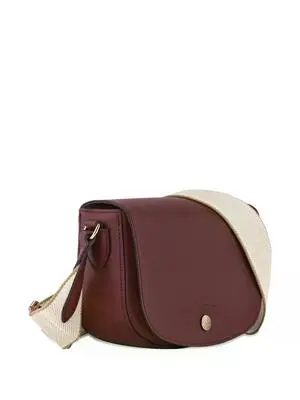 Longchamp Smooth Leather Crossbody Bag - Red