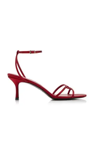 JIMMY CHOO 1998 Leo Satin Sandals - Red