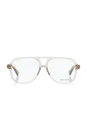 Bottega Veneta Aviator-frame Acetate Glasses - Grey