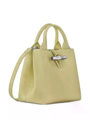 Longchamp Le Roseau S Grained-leather Tote Bag