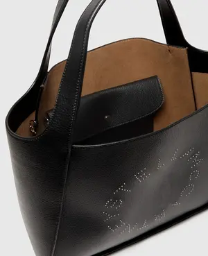 Stella McCartney Logo Studded Tote - Black