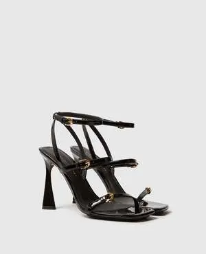 Stella McCartney Elsa Patent Heeled Sandals - Black