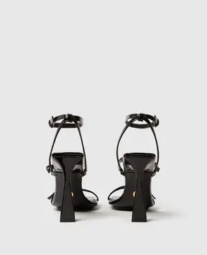 Stella McCartney Elsa Patent Heeled Sandals - Black