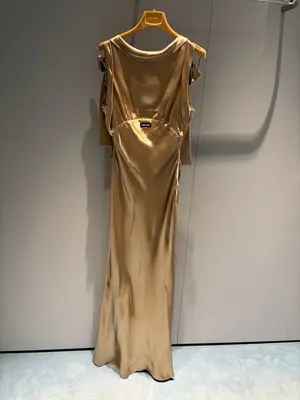 Miu Miu Satin Dress - Gold