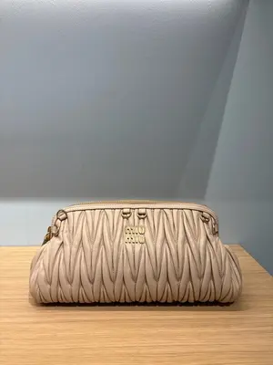 Miu Miu Pleated Holiday Pouch Bag