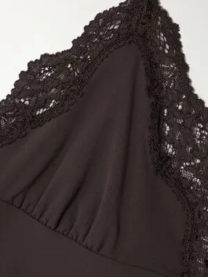 SKIMS Fits Everybody Lace Triangle Cami - Brown
