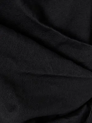 Alexander McQueen Gathered Denim Mini Dress - Black