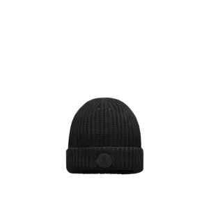 Moncler Cotton Beanie - Black