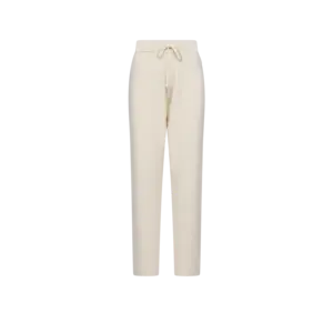 Moncler Wool & Cashmere Blend Cropped Jogging Pants - White