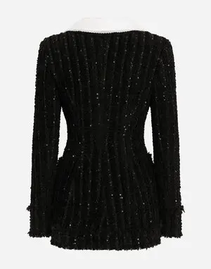 Dolce & Gabbana Tweed Jacket With Micro-sequin Embellishment