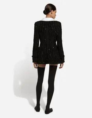 Dolce & Gabbana Tweed Jacket With Micro-sequin Embellishment