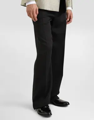 Dolce & Gabbana Technical Gabardine Tuxedo Pants
