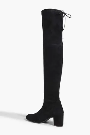 STUART WEITZMAN Yuliana Suede Over-the-knee Boots - Black