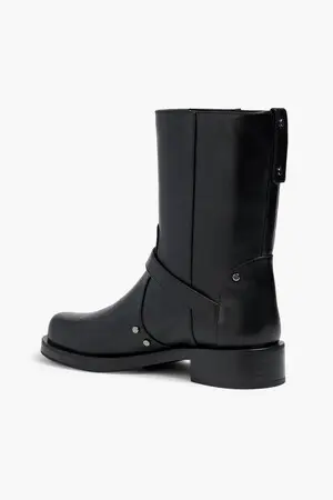 STUART WEITZMAN Maverick Buckled Leather Ankle Boots