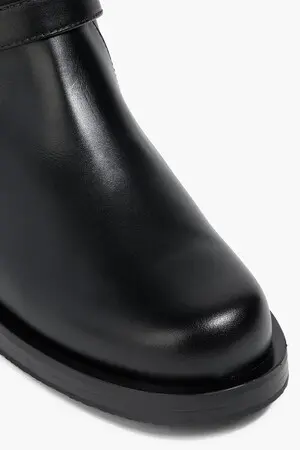 STUART WEITZMAN Maverick Buckled Leather Ankle Boots