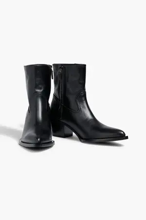 STUART WEITZMAN Tate Leather Ankle Boots