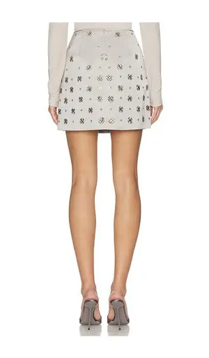 Veronica Beard Olenna Embellished Mini Skirt - Silver