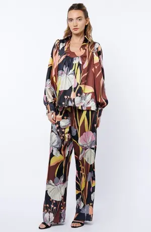 CIEBON Loren Floral Satin Top