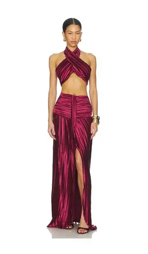 SONYA MODA Joelle Plisse Halter Top