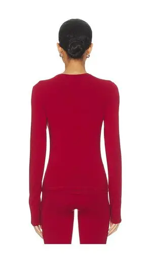 SKIMS Cotton Jersey Long Sleeve T-shirt - Brick