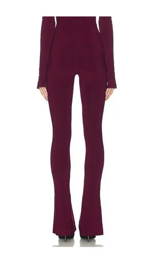 Norma Kamali X Lifestyle X Spat Legging In Burgundy - Plum