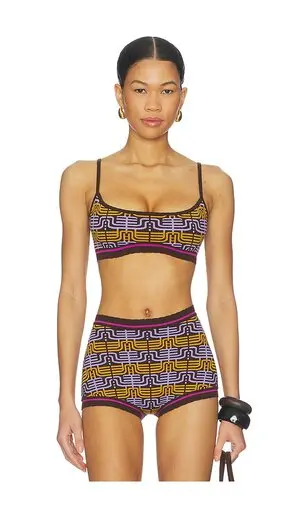 TROPIC OF C Isla Bralette Top In Brown - Nairobi