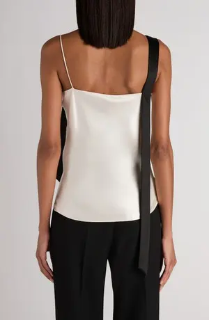 TOM FORD Silk Satin Camisole - Off White/black