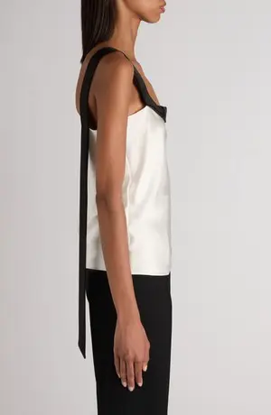 TOM FORD Silk Satin Camisole - Off White/black