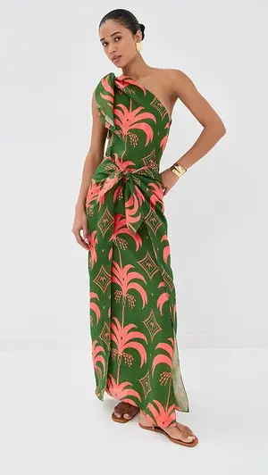 NAYA REA The Linen Peach Seaweed Ankle Trousers