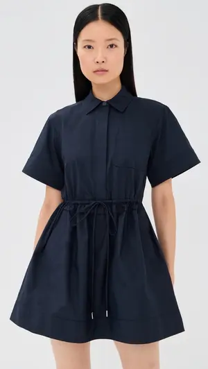 Simkhai Dawson Shirt Dress - Dark Midnight