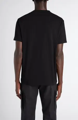 Alexander McQueen Paint Splattered Logo Graphic T-shirt - Black/multicolour