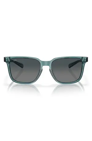 COSTA DEL MAR Kailano 53mm Polarized Gradient Square Sunglasses - Crystal Aquamarine/gray 580g