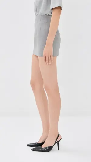 Wardrobe.NYC Contour Mini Skirt - Grey Marl