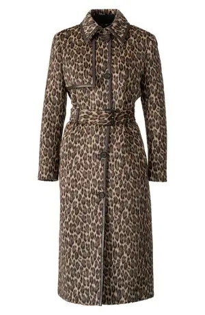 Mackage Zeva-a Leopard Print Trench Coat