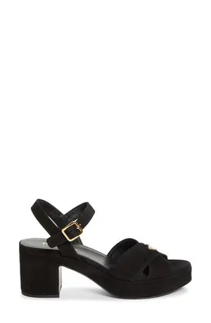 Prada Suede Platform Sandals - Nero