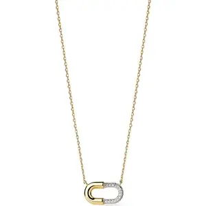 ANA LUISA Link Necklace With Cubic Zirconia - Gold/silver/clear
