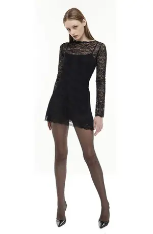 MOTHER OF ALL Refaela Lace Mini Dress - Black