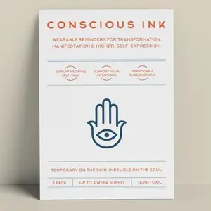CONSCIOUS INK Hamsa Cap With Ink Set