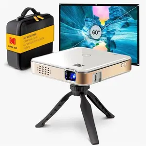 KODAK Luma 150 Pico Projector, Rechargeable Ultra Mini Projector W/60" Screen - White