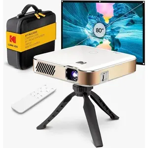 KODAK Luma 450 Smart Projector With Screen And Tripod - White