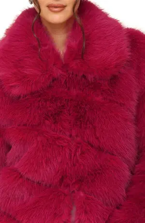 Avec Les Filles Faux Fur Crop Jacket