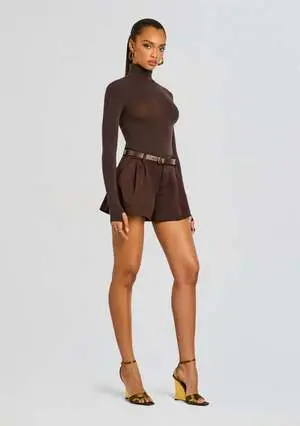 Commando Ballet Turtleneck Bodysuit - Espresso