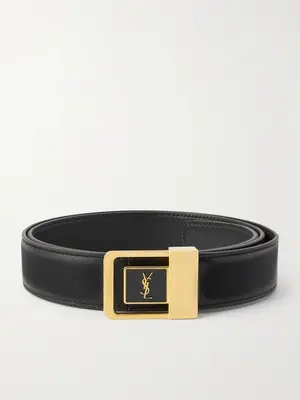 Saint Laurent La 66 Leather Belt - Black