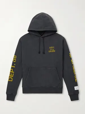 GALLERY DEPT. Logo-print Cotton-jersey Hoodie